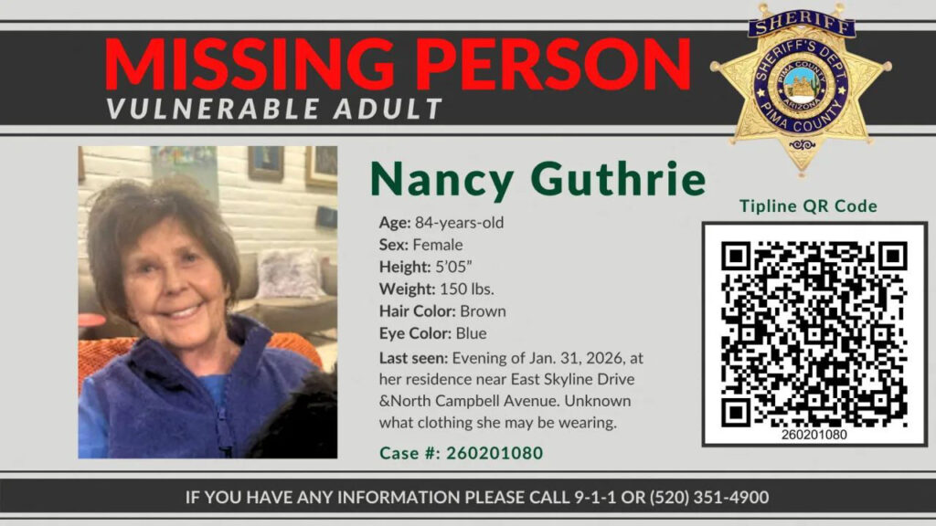JSA Offers up to $10,000 Reward for Leads in Abduction of Guthrie